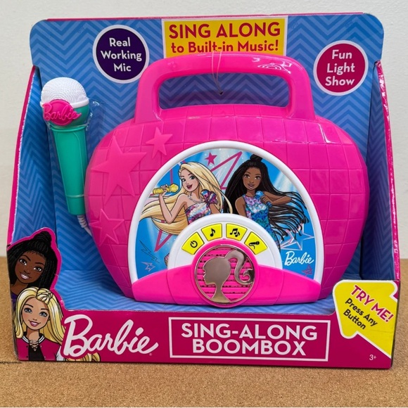 Barbie | Toys | Barbie Pink And Blue Singalong Boombox | Poshmark